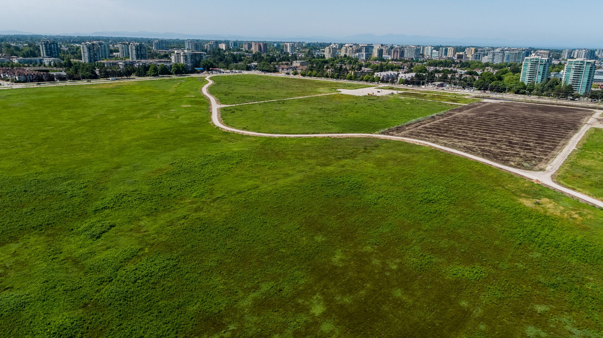 View of bog, bog protection / diking and the early stages of Kwantlen ...