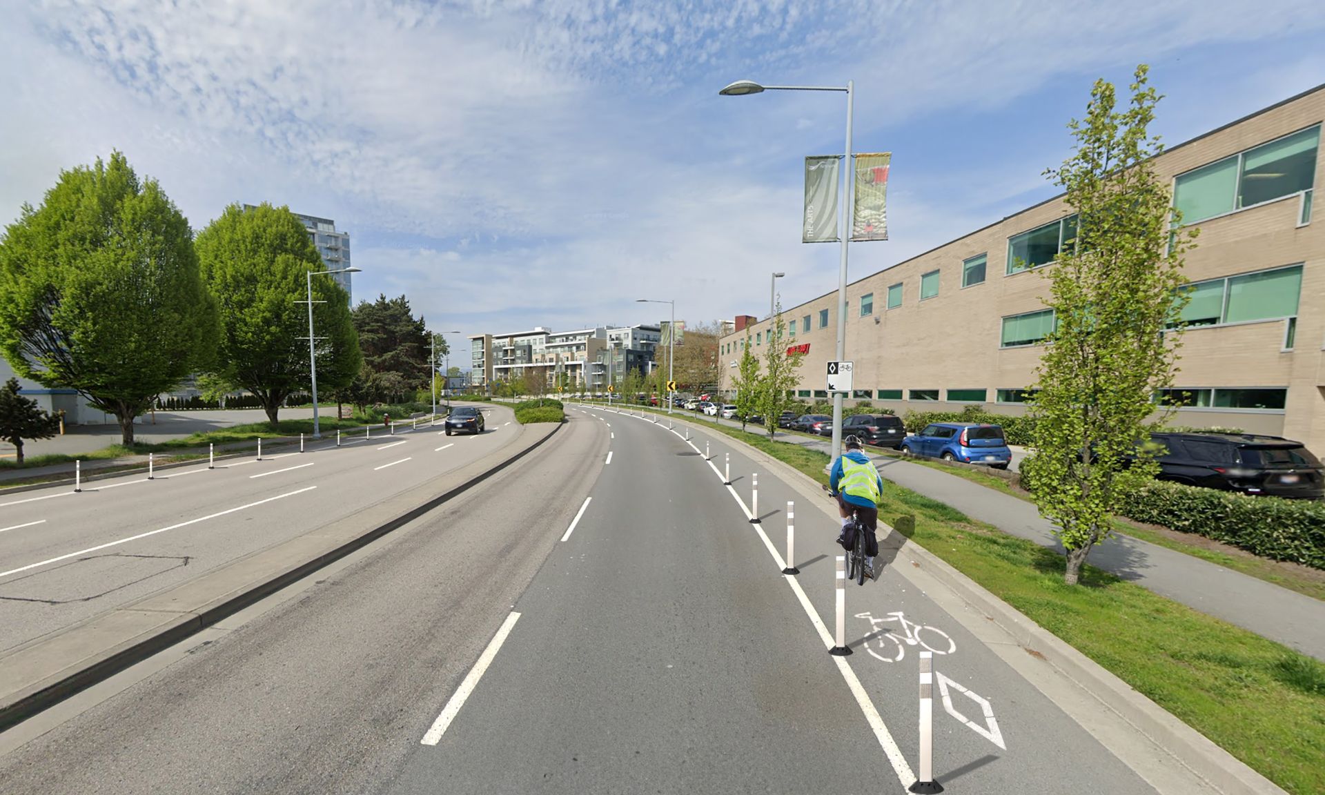 Gilbert Road at Lansdowne Road-Bike Lane-looking north-Proposed rendering
