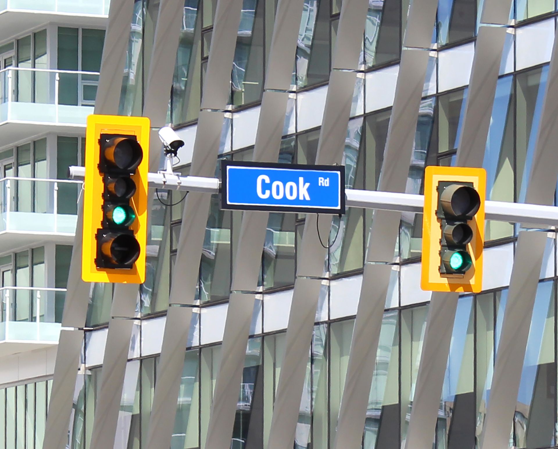 Typical Field Setup of Traffic Camera and LED Street Name Sign